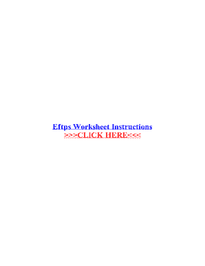 Fillable Online Eftps Worksheet Instructions Fax Email Print - pdfFiller