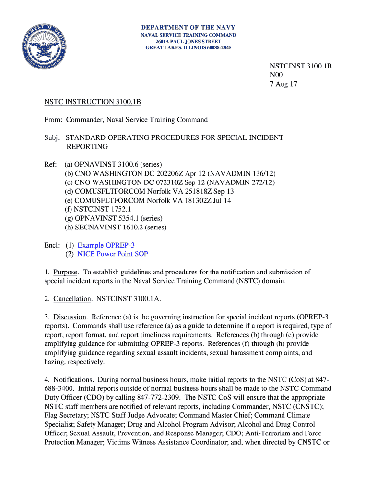 Fillable Online NSTC INSTRUCTION 3100 Fax Email Print - pdfFiller