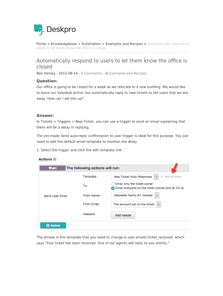 Fillable Online Portal Knowledgebase Automation Examples and Recipes ...