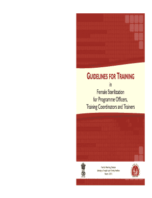 Fillable Online GUIDELINES FOR TRAINING Fax Email Print - pdfFiller