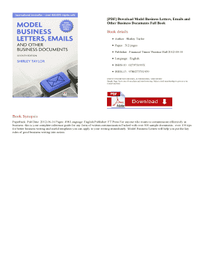 Fillable Online Model Business Letters Emails and Other Business ...