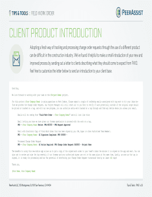 Fillable Online TIPS & TOOLS :: FIELD WORK ORDER Fax Email Print ...