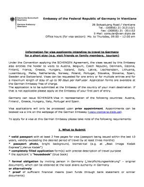 Fillable Online Embassy of the Federal Republic of Germany in Vientiane ...