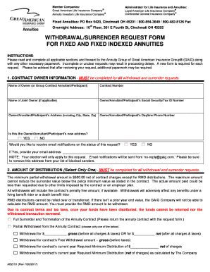 Fillable Online Withdrawal/Surrender Request Form Fax Email Print - pdfFiller