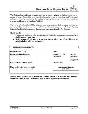 Fillable Online Employee Loan Request Form Fax Email Print - pdfFiller