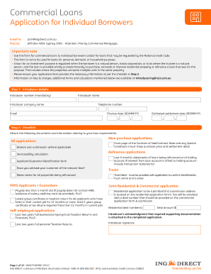 Fillable Online Application for Individual Borrowers Fax Email Print ...