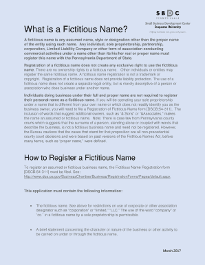 Fillable Online What is a Fictitious Name Fax Email Print - pdfFiller