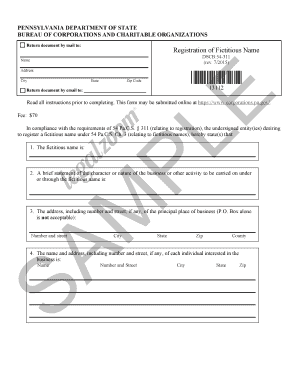 Fillable Online Registration of Fictitious Name Fax Email Print - pdfFiller