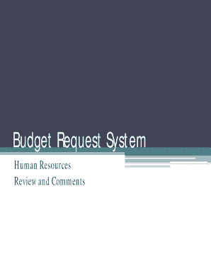Fillable Online Budget Request System Fax Email Print - pdfFiller