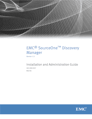 Fillable Online EMC SourceOne Discovery Fax Email Print - pdfFiller