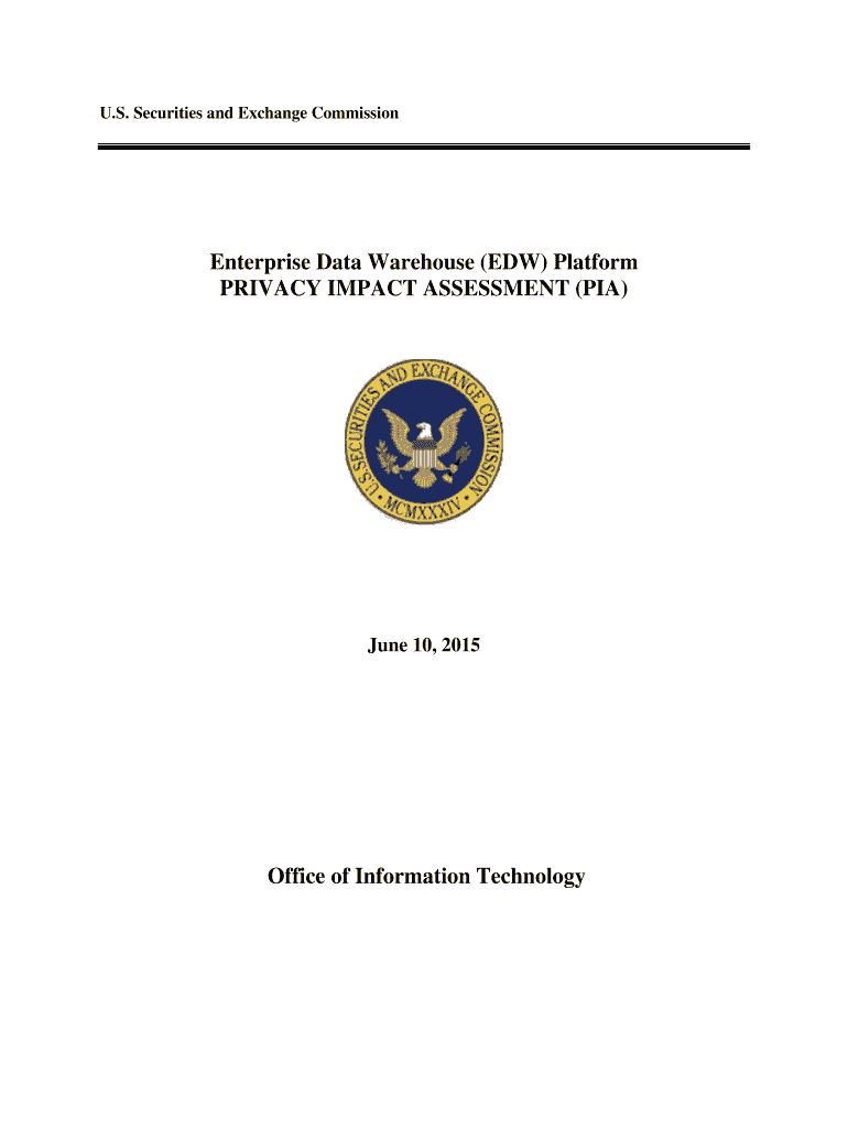 Fillable Online Enterprise Data Warehouse (EDW) Platform Fax Email ...