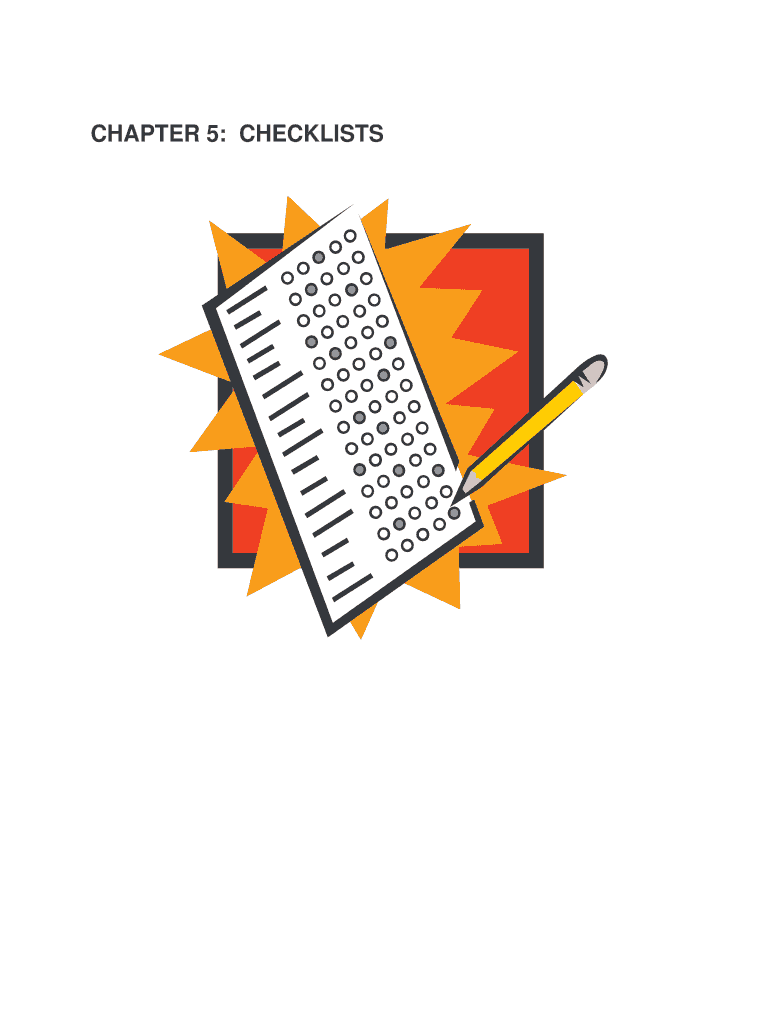 Fillable Online CHAPTER 5: CHECKLISTS Fax Email Print - pdfFiller