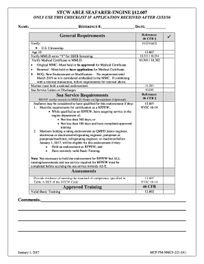 Fillable Online STCW ABLE SEAFARER-ENGINE 12 Fax Email Print - pdfFiller