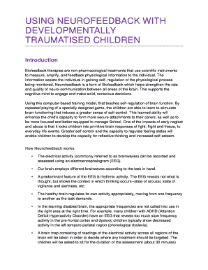 Fillable Online USING NEUROFEEDBACK WITH Fax Email Print - pdfFiller