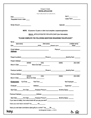 Fillable Online Requested move in date: Fax Email Print - pdfFiller