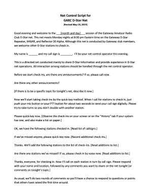 Fillable Online Net Control Script for Fax Email Print - pdfFiller
