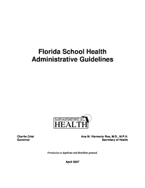 Fillable Online Florida School Health Fax Email Print - pdfFiller