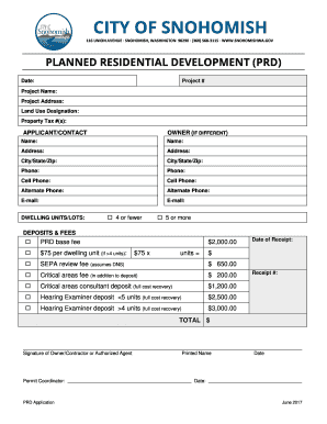 Fillable Online PLANNED RESIDENTIAL DEVELOPMENT (PRD) Fax Email Print ...