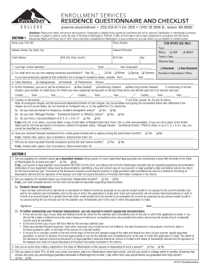 Fillable Online RESIDENCE QUESTIONNAIRE AND CHECKLIST Fax Email Print ...