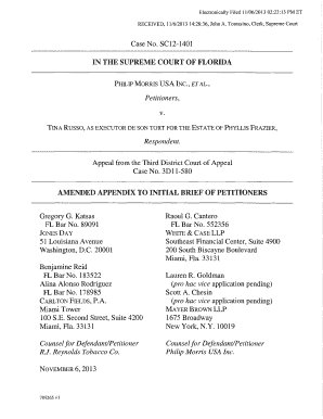 Fillable Online TINA RUSSO, AS EXECUTOR DE SON TORT FOR THE ESTATE OF ...