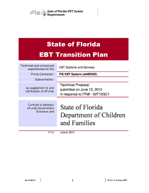 Fillable Online State of Florida EBT System Fax Email Print - pdfFiller