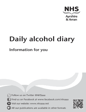 Fillable Online Daily alcohol diary Fax Email Print - pdfFiller