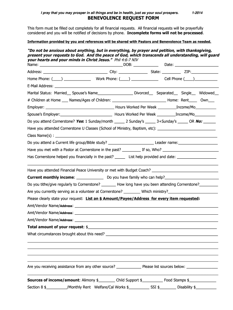 Fillable Online BENEVOLENCE REQUEST FORM 1-2014 - Amazon Web Services ...