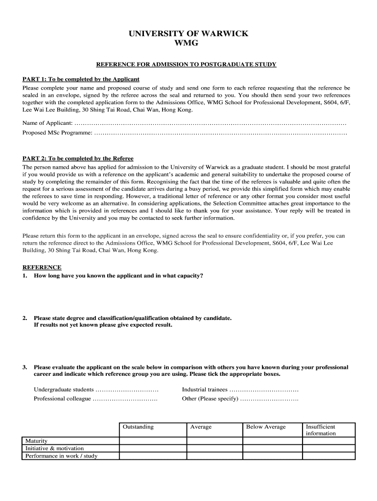 Fillable Online Reference Form WMG Fax Email Print - pdfFiller