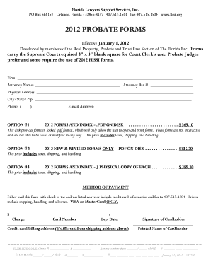Fillable Online flssi 2012 PROBATE FORMS Fax Email Print - pdfFiller