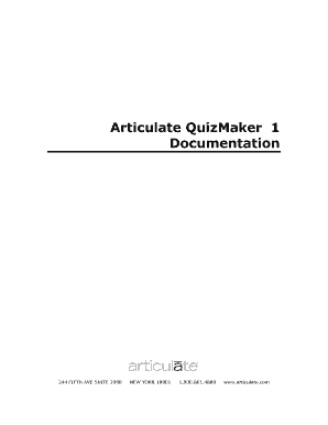 Fillable Online Articulate QuizMaker 1 Documentation - Amazon Web Services Fax Email Print ...