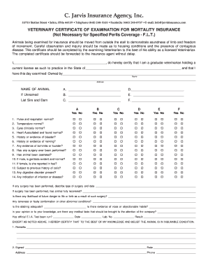 Fillable Online Vet certificate of examination form.p65 Fax Email Print ...