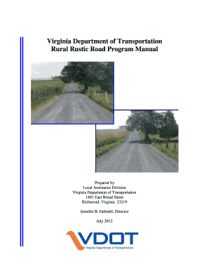 Fillable Online vdot virginia Virginia Department of Transportation ...