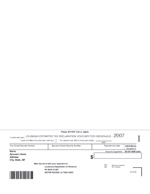 Fillable Online rev louisiana Please DO NOT fold or staple Fax Email ...