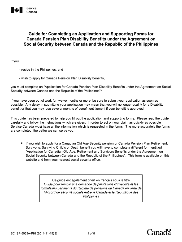 Fillable Online servicecanada gc Guide for Completing an Application ...