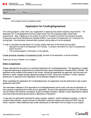 Application For Funding/Agreement - Service Canada - Servicecanada Gc ...