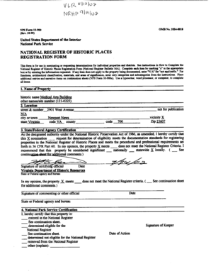 Fillable Online dhr virginia REGISTER OF HISTORIC PLACES REGISTRATION ...