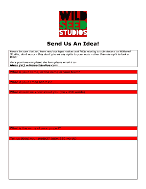 Fillable Online Send Us An Idea Fax Email Print - pdfFiller