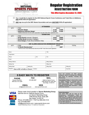 Fillable Online 2010 NSF Reg Form - Regular Registration.doc Fax Email ...