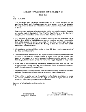 Fillable Online Request for Quotation for the Supply of Fax Email Print ...