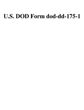 Dd 175 1 - Fill Online, Printable, Fillable, Blank | pdfFiller