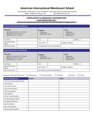 Fillable Online APPLY2. ENROLLMENT APPLICATION 1998 Fax Email Print ...