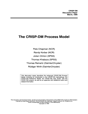 Fillable Online The CRISP-DM Process Model - Keith McCormick Fax Email ...
