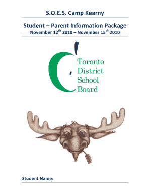 Fillable Online INFORMATION PACKAGE COVER PAGE Fax Email Print - pdfFiller