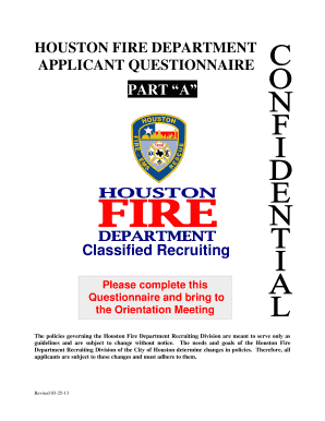 Fillable Online houstontx ApplicantQuestionnai.. - City of Houston ...