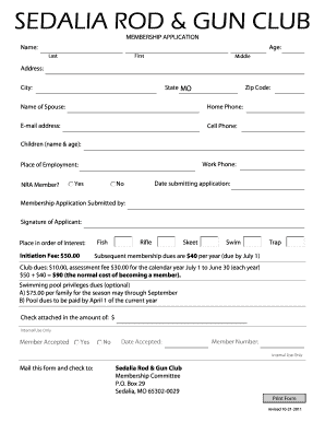 Sedalia Rod And Gun Club - Fill Online, Printable, Fillable, Blank ...
