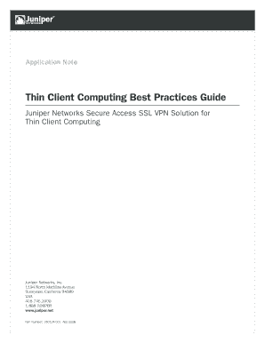 Fillable Online Thin Client Computing Best Practices Guide for SSL VPN ...