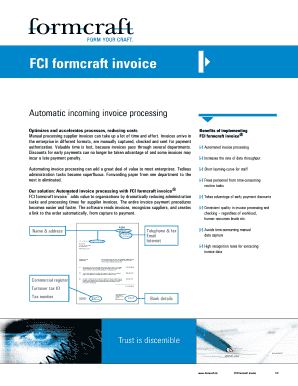 Fillable Online FCI formcraft invoice Fax Email Print - pdfFiller