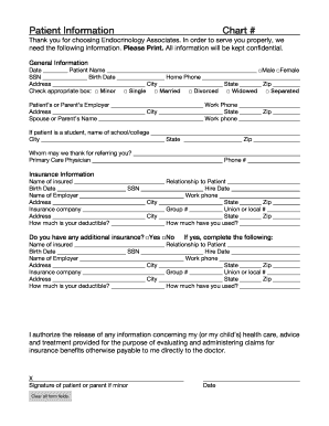 Fillable Online Patient Information Chart # - WordPress.com Fax Email ...