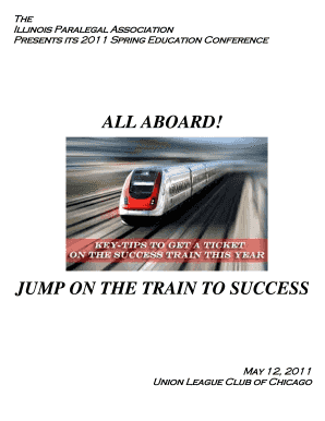 Fillable Online ALL ABOARD! JUMP ON THE TRAIN TO SUCCESS Fax Email ...