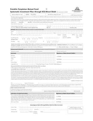 Fillable Online SIP ECS Forms Fax Email Print - pdfFiller